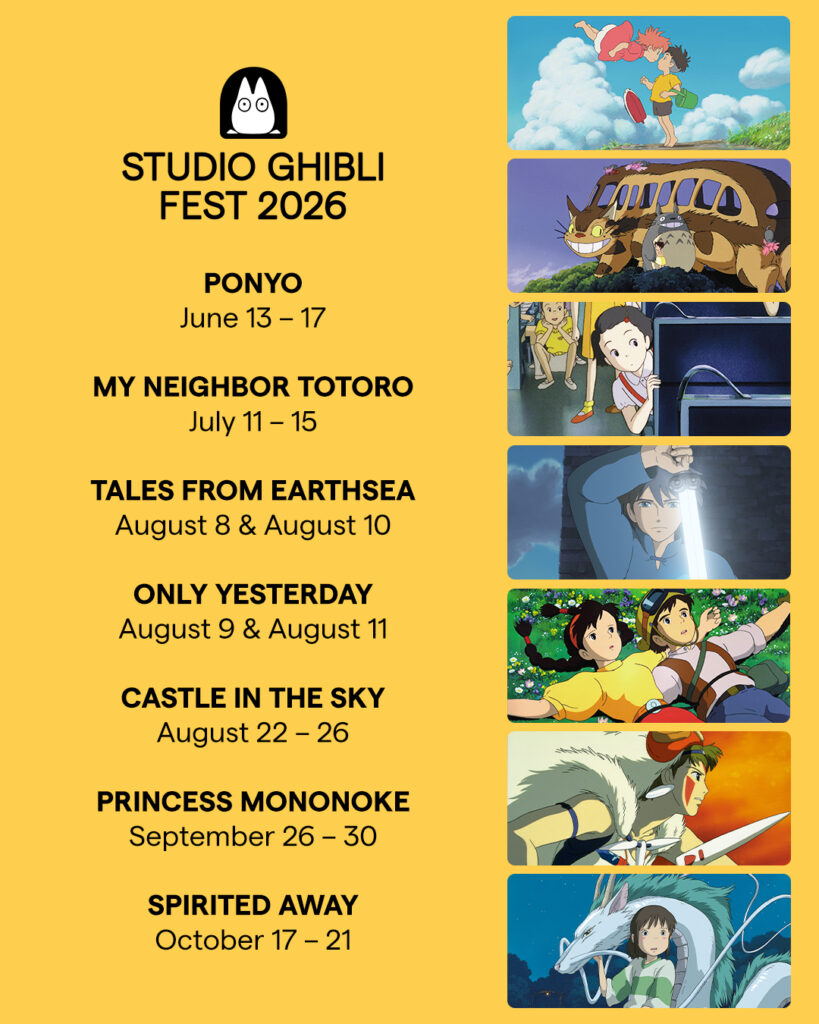 Studio Ghibli Fest Slate Announced for 2026 - GKIDS and Fathom ...